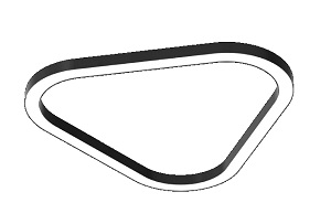 Ready Made Shapes | Curve Edges Triangle | Suspended Linear